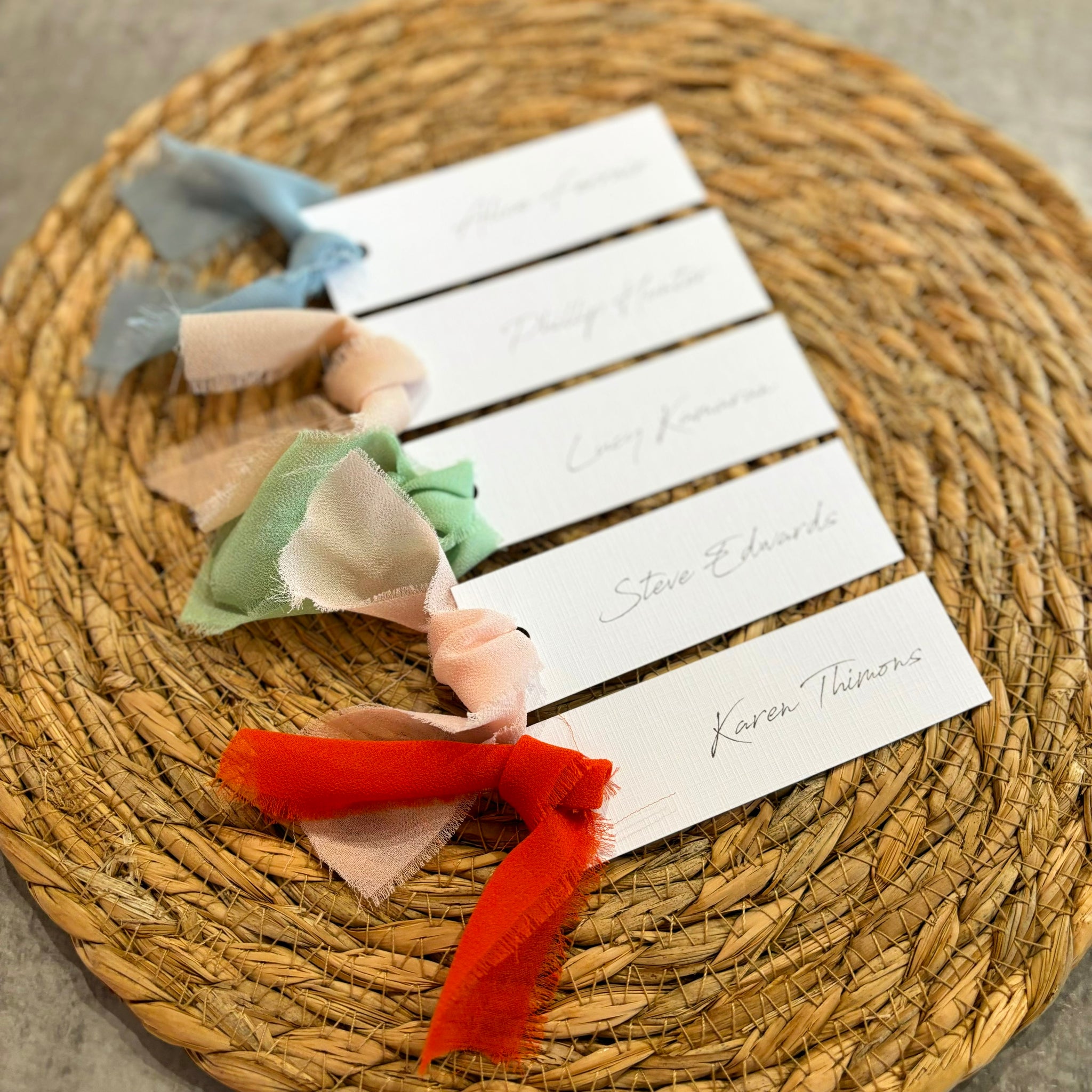 The Martha - Individual Ribbon Name Card – House of Allum Events